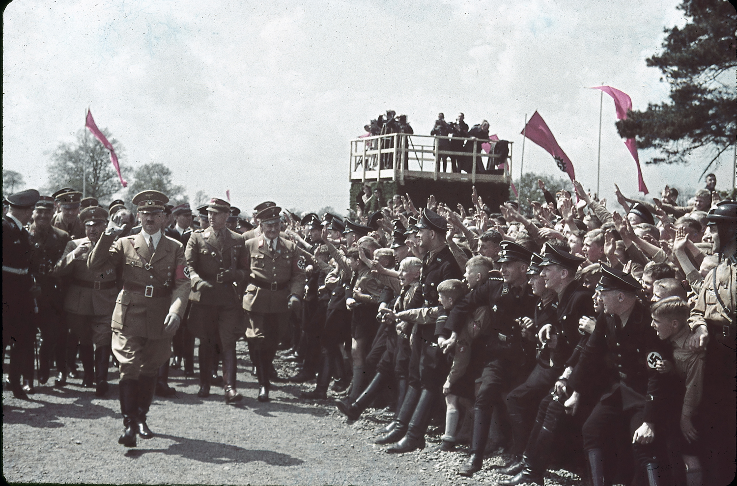 Adolf Hitler Among the Crowds: Color Photos of the Fuhrer's Fans