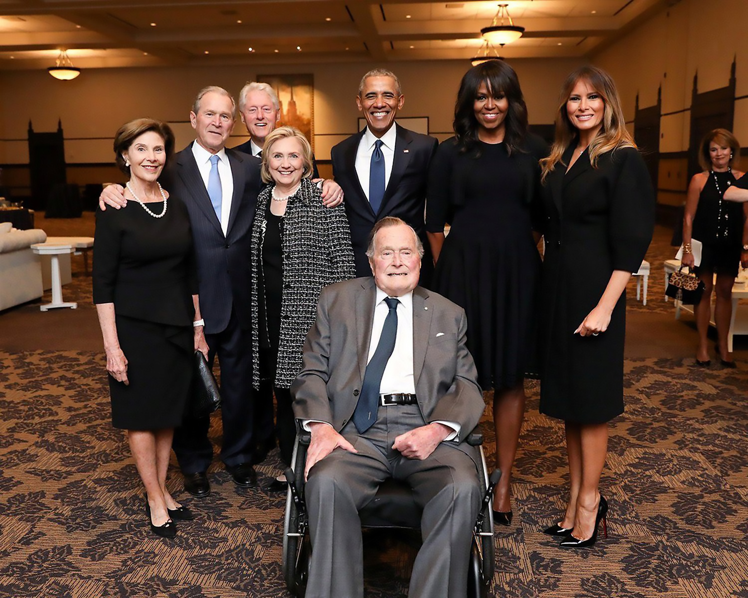 Behind the Viral Photo of 4 Former Presidents and First Ladies
