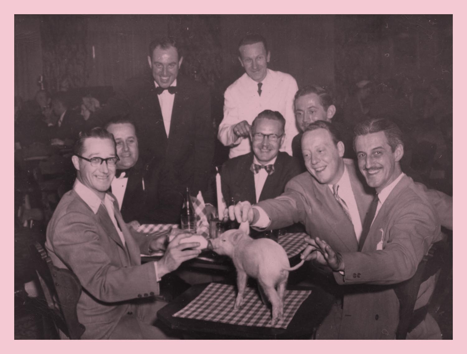 Playing with Food: Posing with Piglets at Dinner