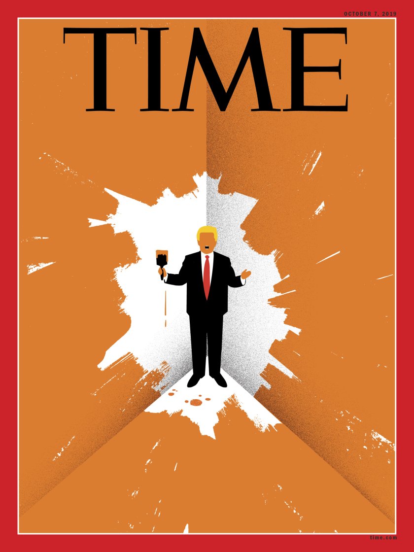 Donald Trump Meltdown: Magazine Cover on Republican War