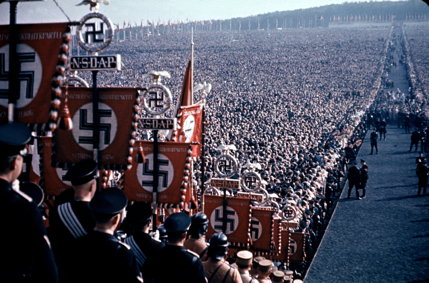 Adolf Hitler Among the Crowds: Color Photos of the Fuhrer's Fans