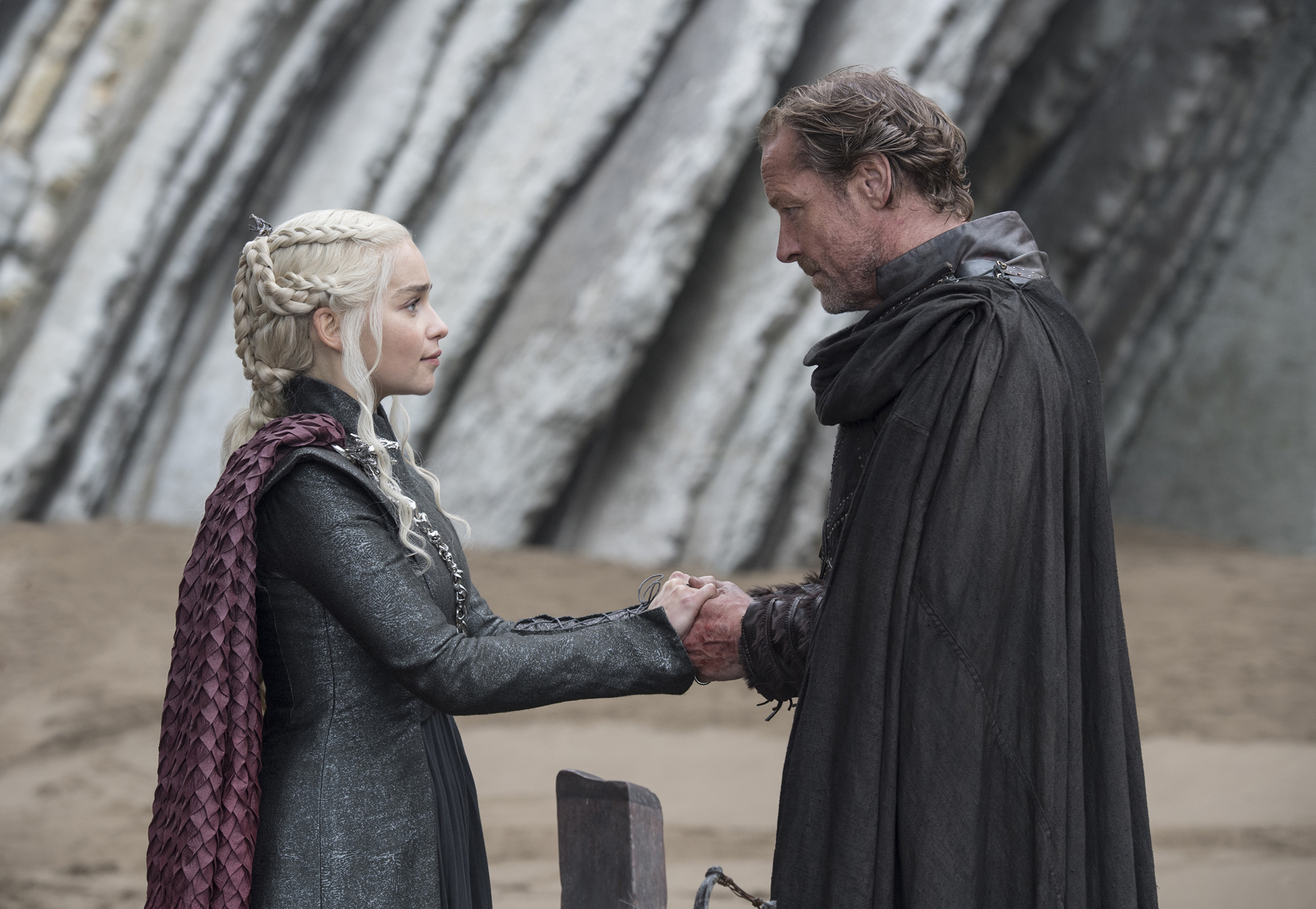 Jorah Mormont on Jon Snow and Daenerys on Game of Thrones