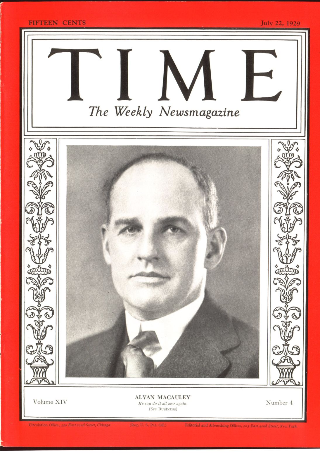 July 22nd, 1929 | Vol. XIV, No. 4 | U.S.