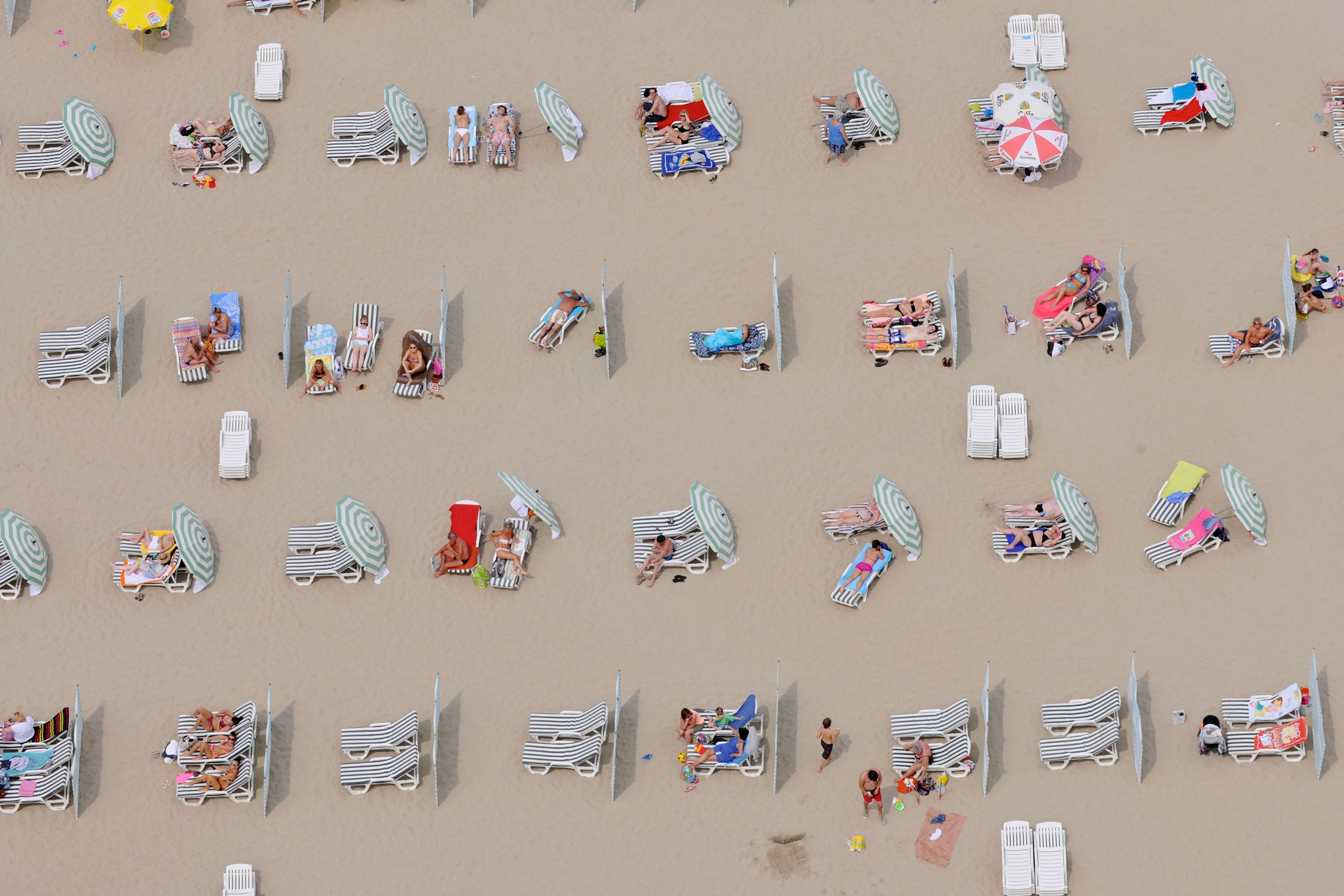 A Sky-High View of Sunbathers