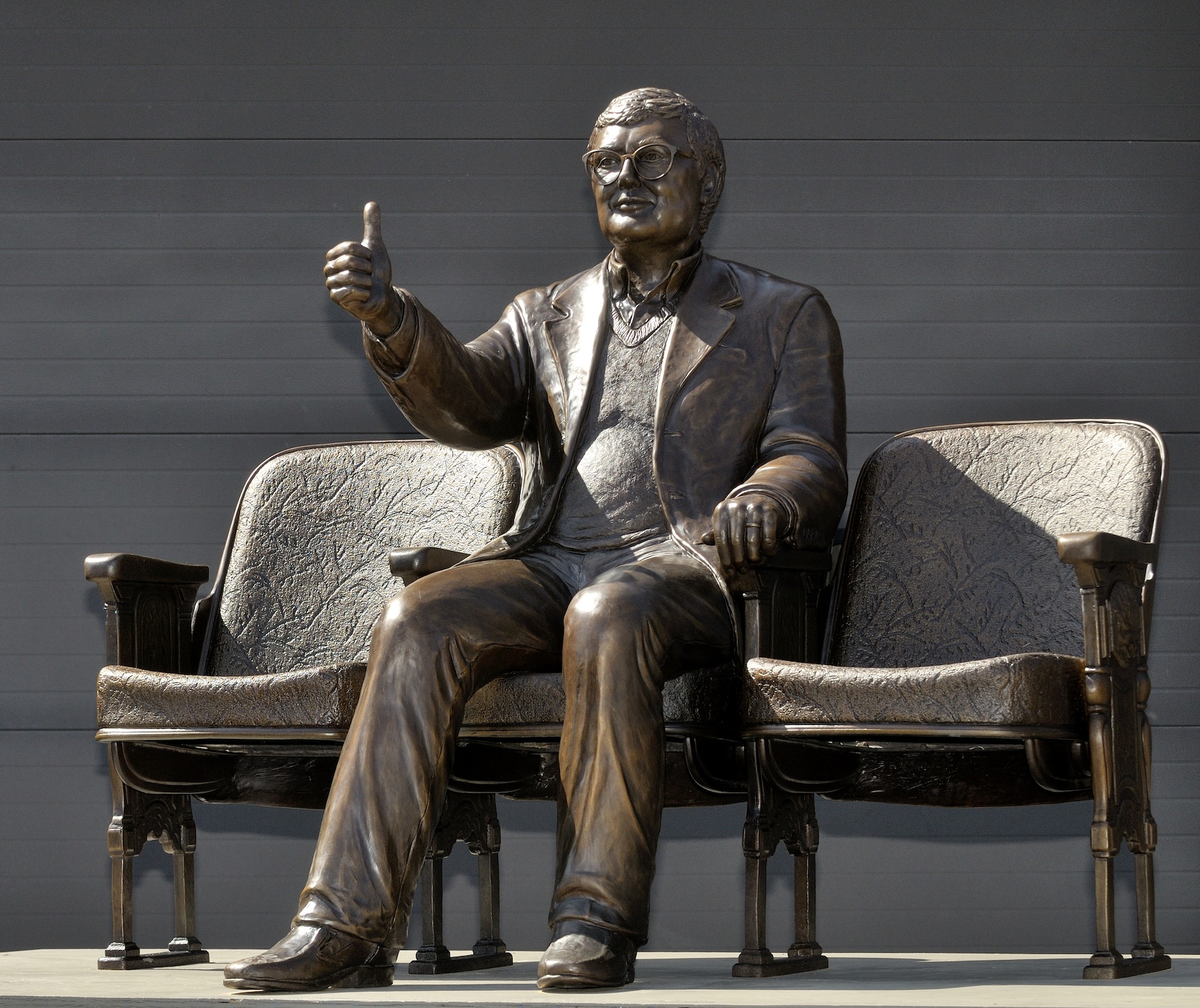 Roger Ebert Statue Unveiled in Champaign, Illinois