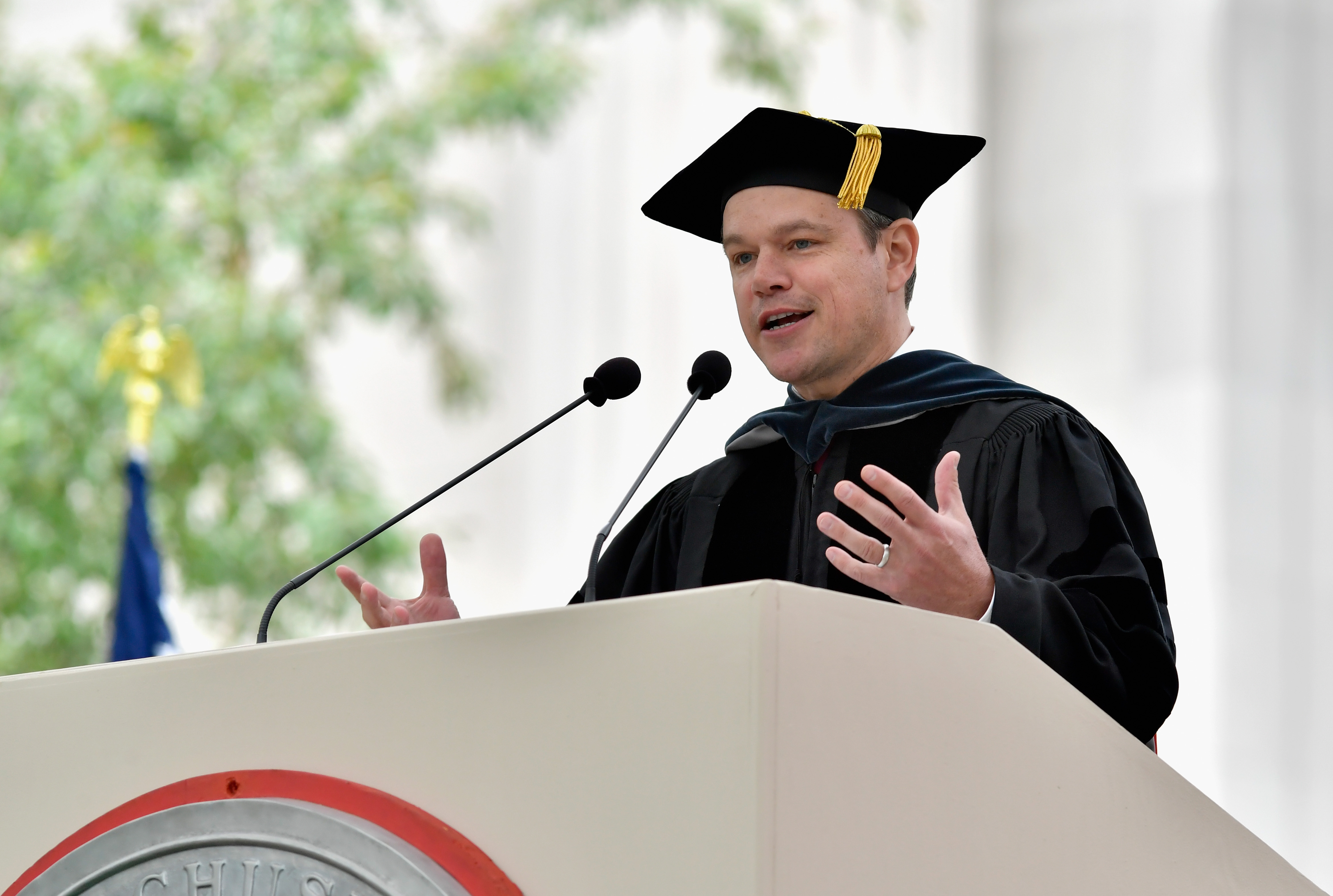 Matt Damon at MIT: Actor Criticizes Donald Trump in Speech