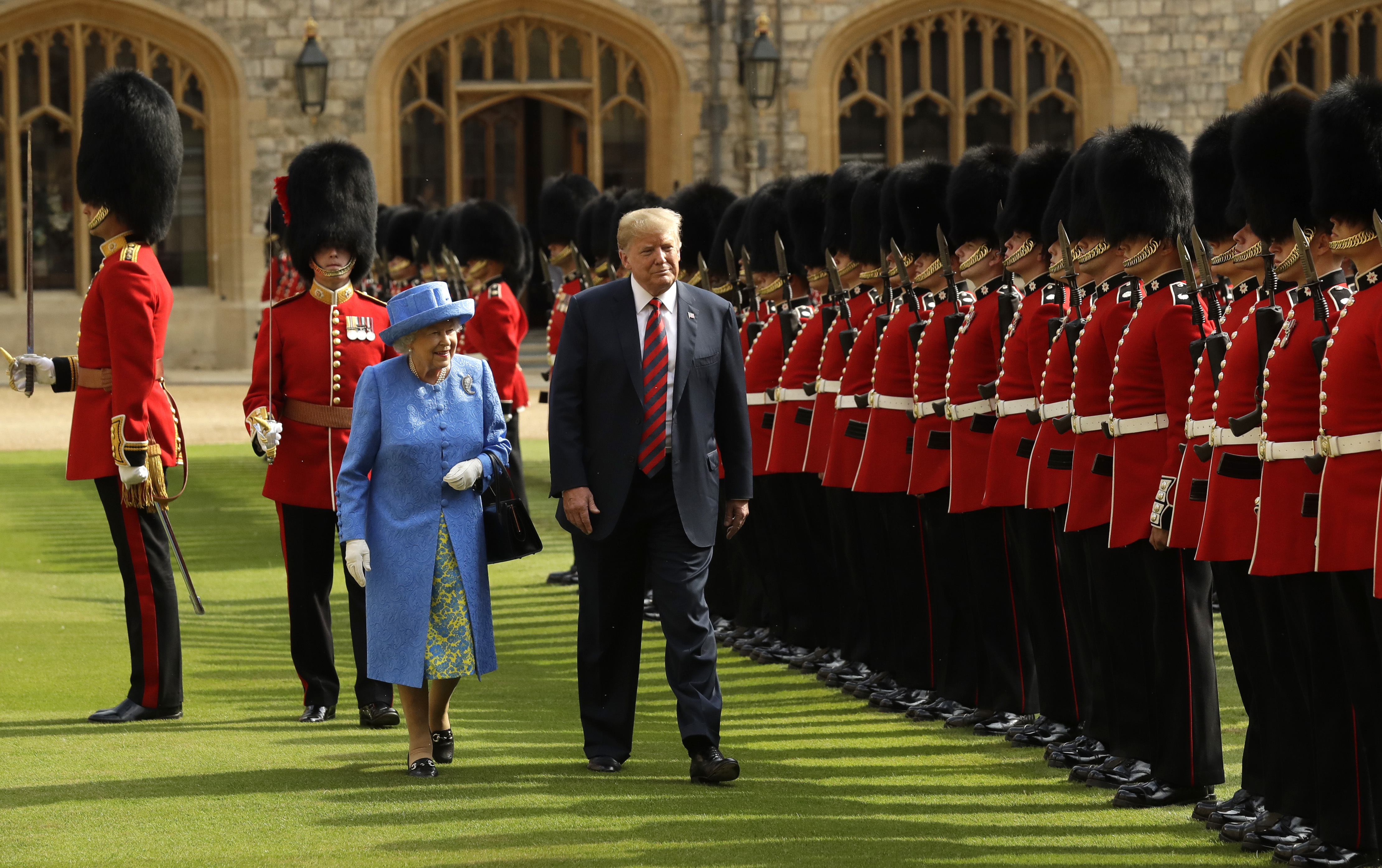 Trump Committed a Faux Pas While Walking With the Queen