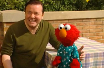 Elmo Schools Ricky Gervais