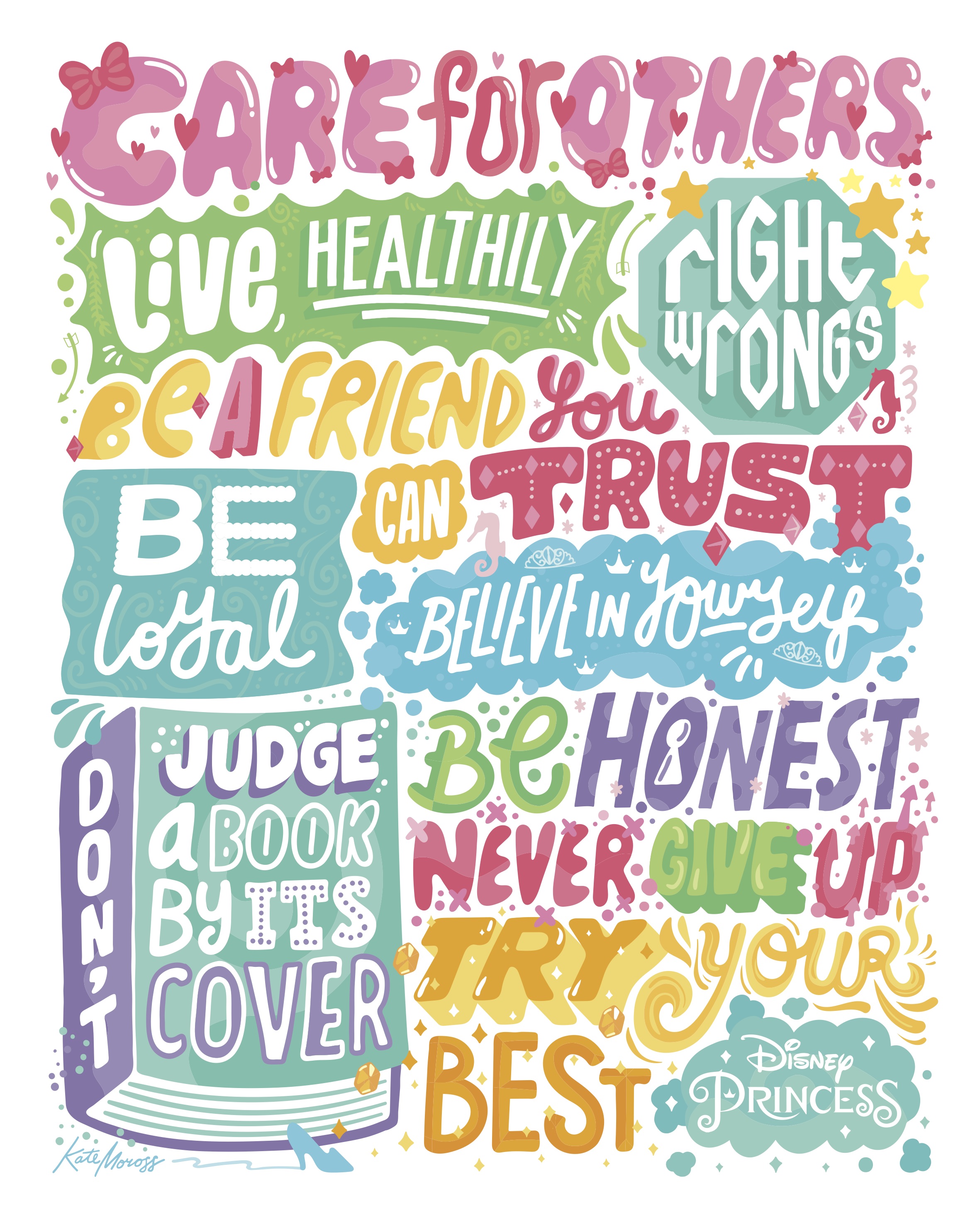 Disney 10 Princess Principles Poster Download