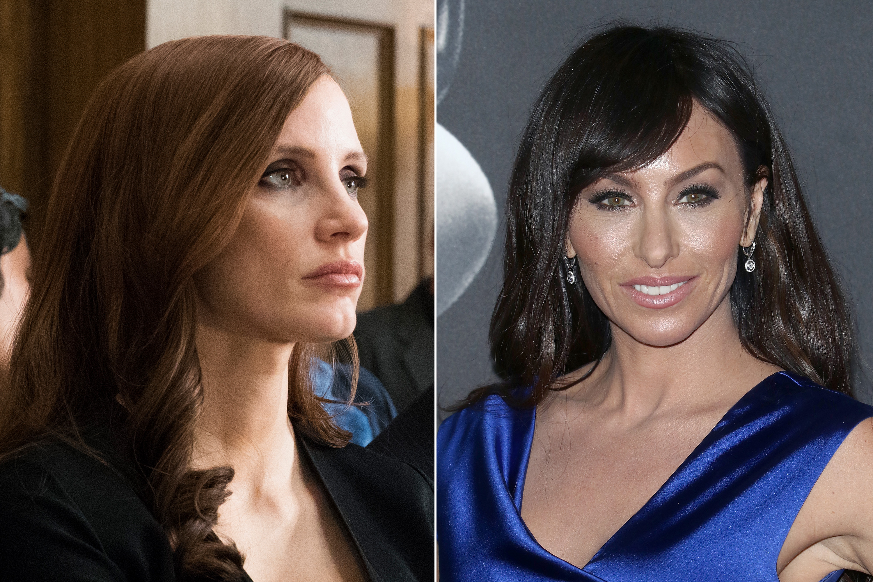 Jessica Chastain in 'Molly's game; Molly Bloom attends the 'Molly's ...