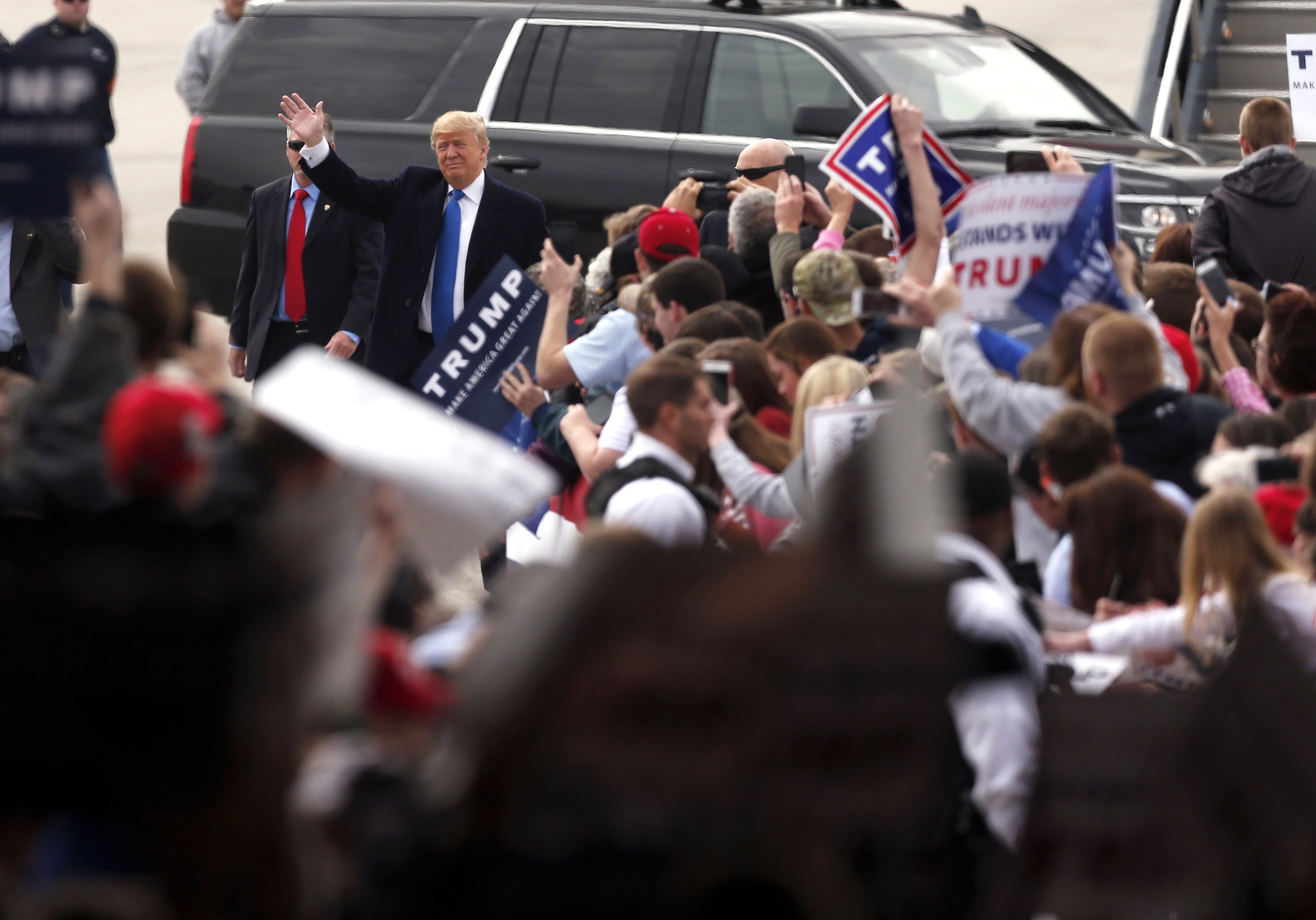 Donald Trump Rally: Protester Tries to Storm Stage