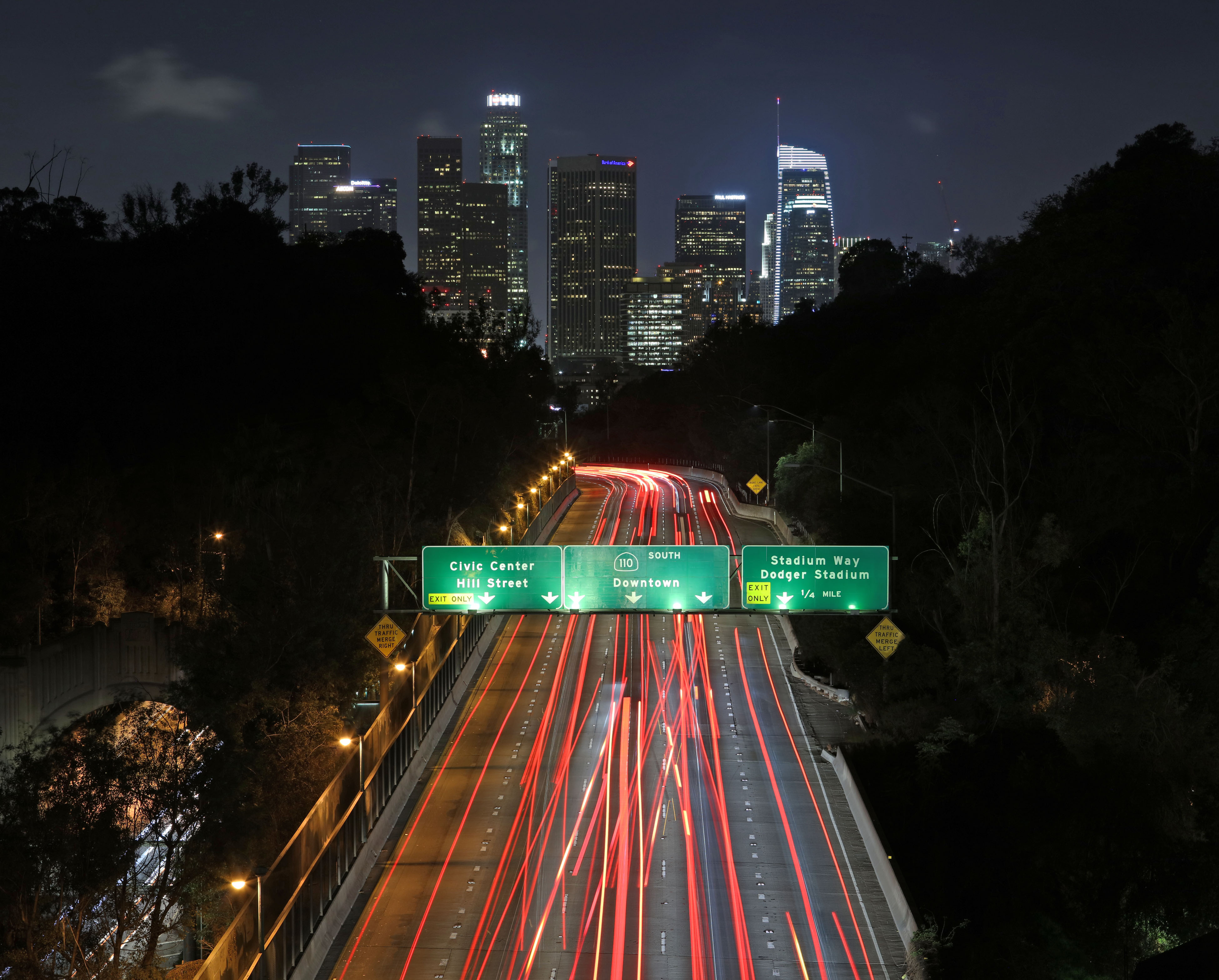Nearly Naked Man Causes Traffic Jam on 110 Freeway in LA