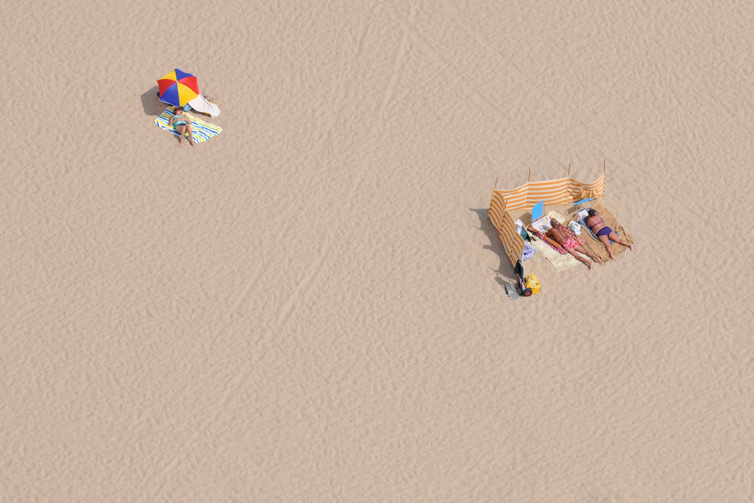 A Sky-High View of Sunbathers