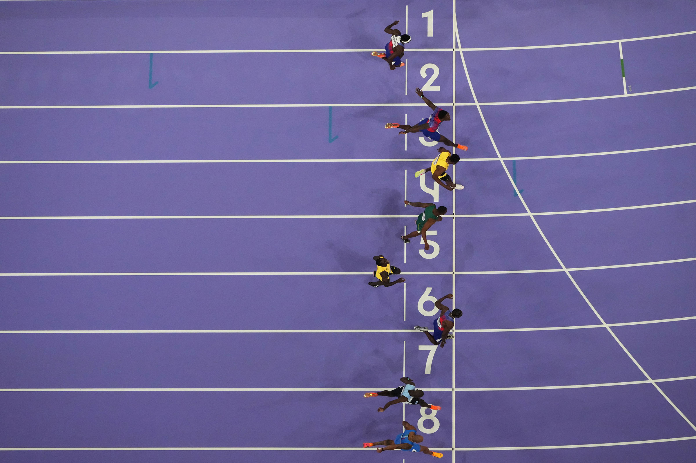 Photo Finish of Noah Lyles Winning the 100 M