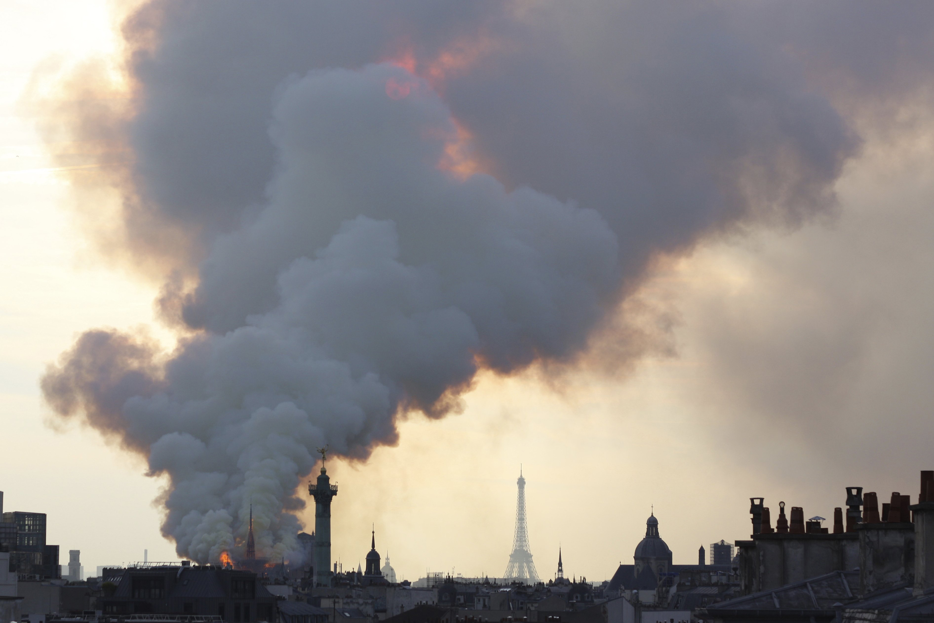 Photos From Paris Show Notre Dame Devastated by Fire
